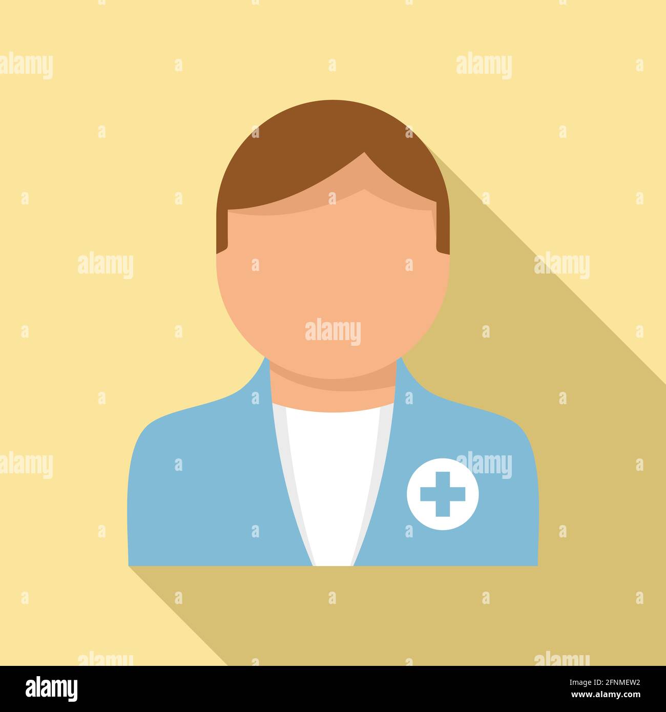 Doctor icon, flat style Stock Vector Image & Art - Alamy