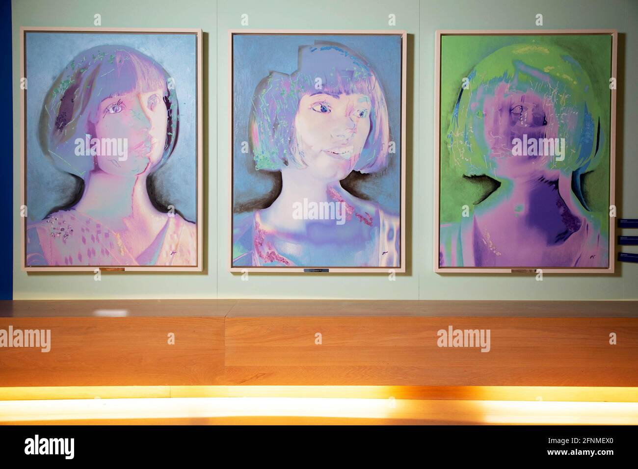 EDITORIAL USE ONLY Self-portraits of Ai-Da, the world's first ultra ...