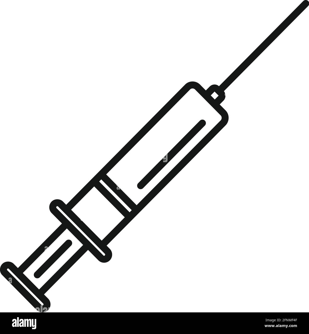 Medical syringe icon, outline style Stock Vector Image & Art - Alamy