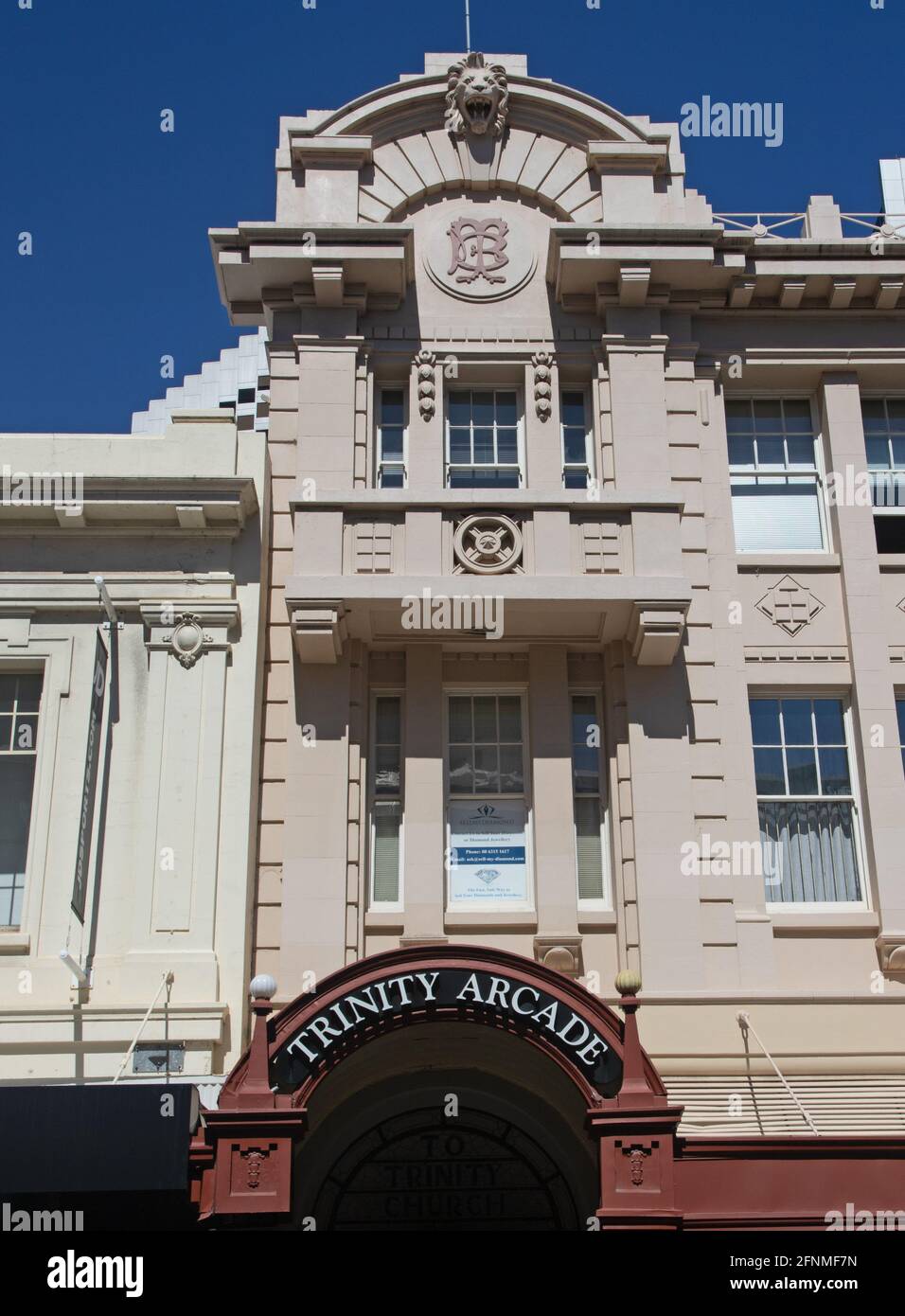 Decorative Entrance Facade to Trinity Arcade Stock Photo - Alamy