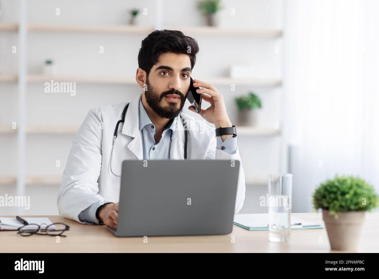 Remote consultation of patient and health care with therapist during ...