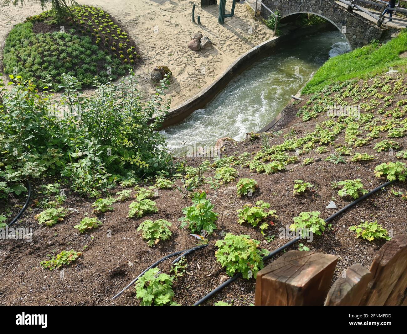 Exciting ride on the raging river of a wild water ride Stock Photo - Alamy