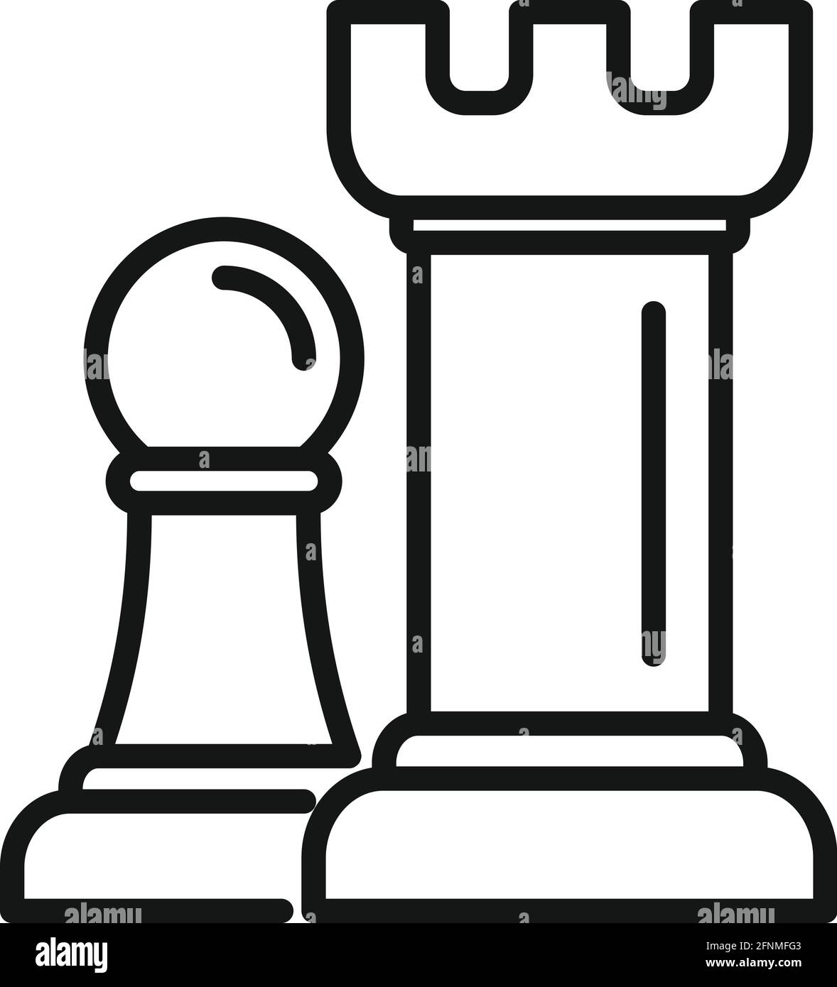 Chess game icon, outline style Stock Vector Image & Art - Alamy
