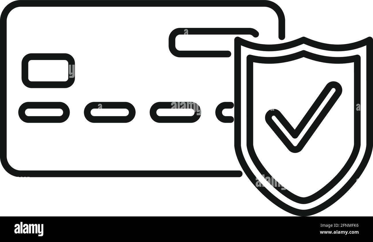 Security credit card icon, outline style Stock Vector Image & Art - Alamy