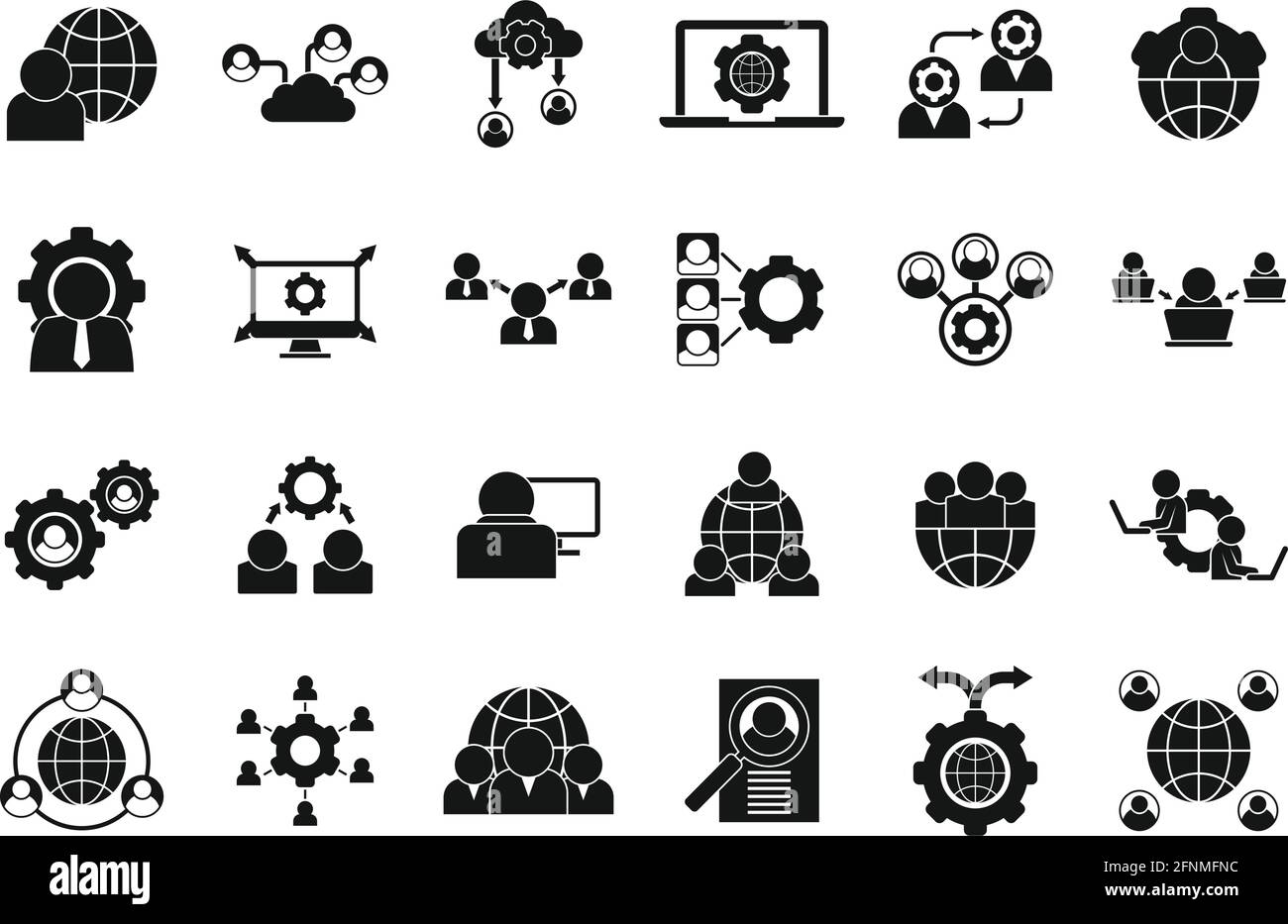 Outsource icons set, simple style Stock Vector Image & Art - Alamy