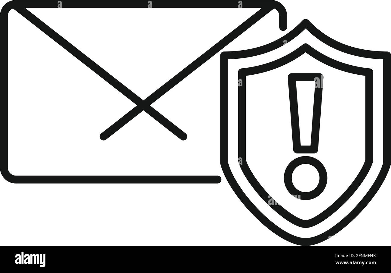Security service mail icon, outline style Stock Vector Image & Art - Alamy