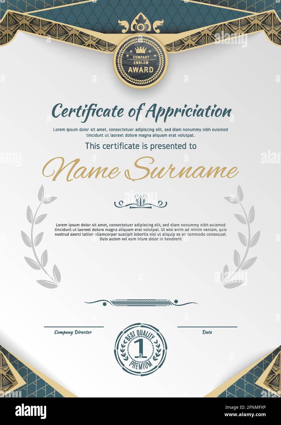 Ornamental textured certificate and modern pattern design elements ...