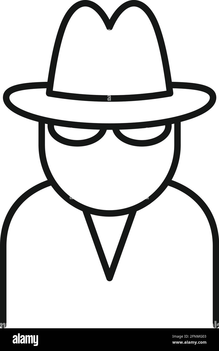 Security agent icon, outline style Stock Vector Image & Art - Alamy