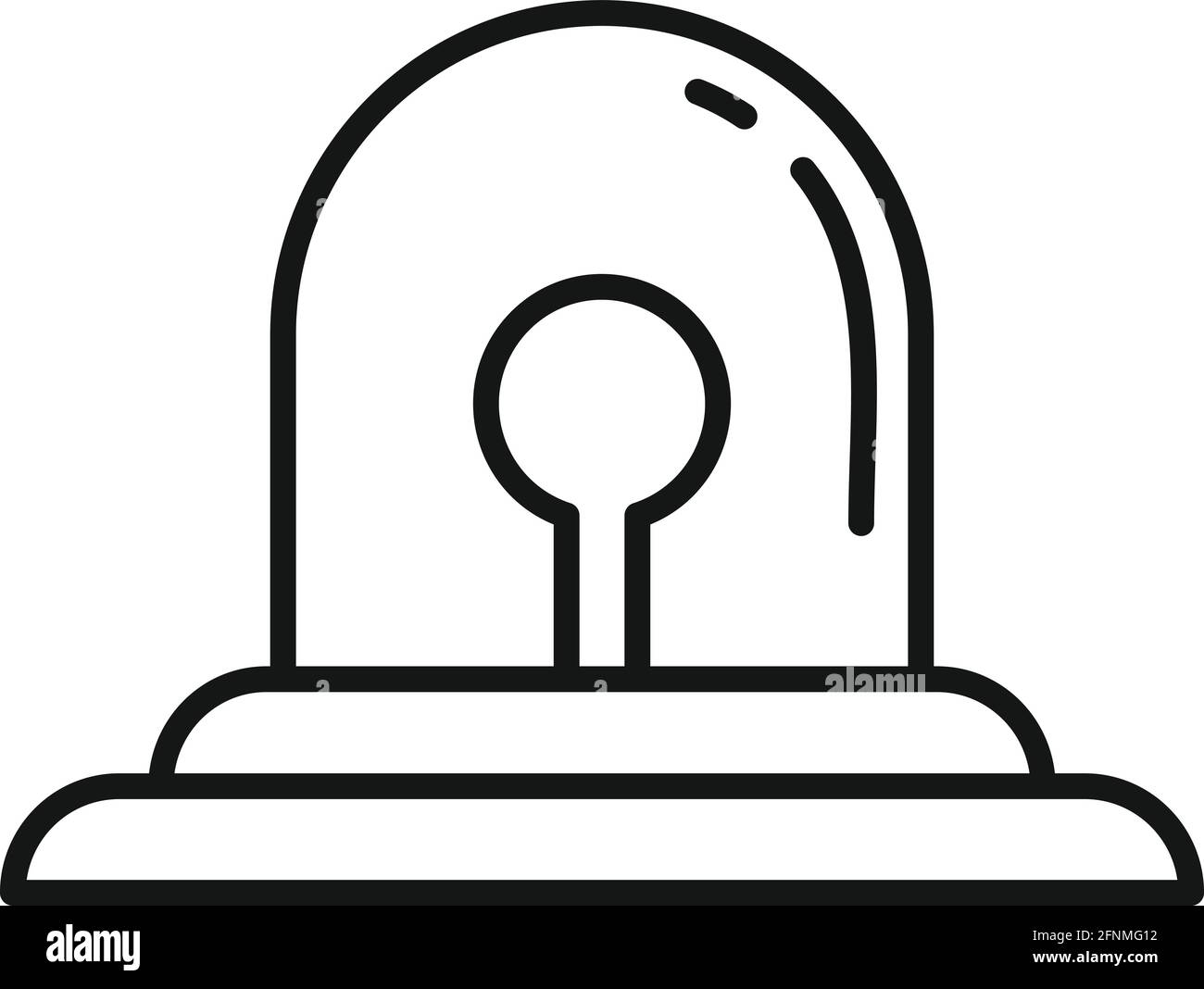 Security service flasher icon, outline style Stock Vector Image & Art ...