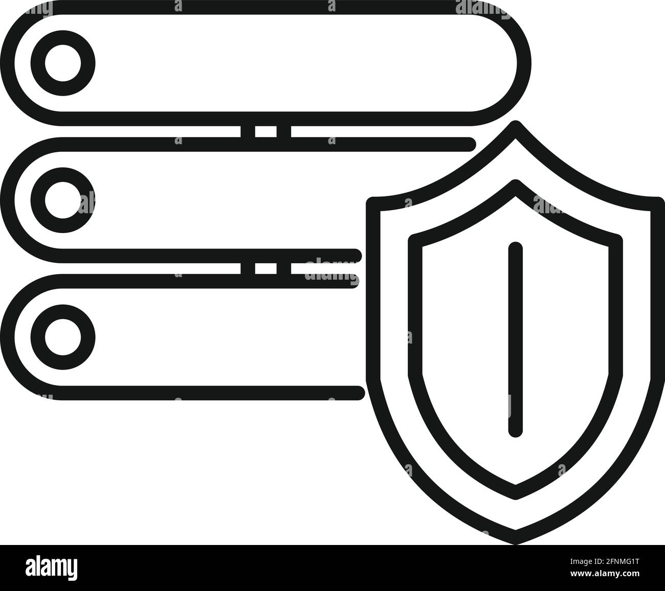 Security server icon, outline style Stock Vector Image & Art - Alamy