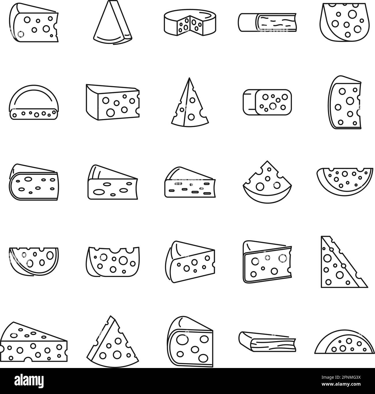 Mozzarella cheese line Stock Vector Images - Alamy