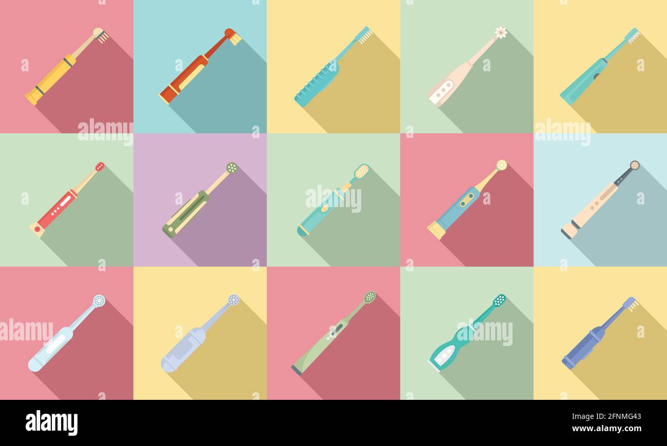 Toothbrush toothpaste design icons Stock Vector Images - Alamy