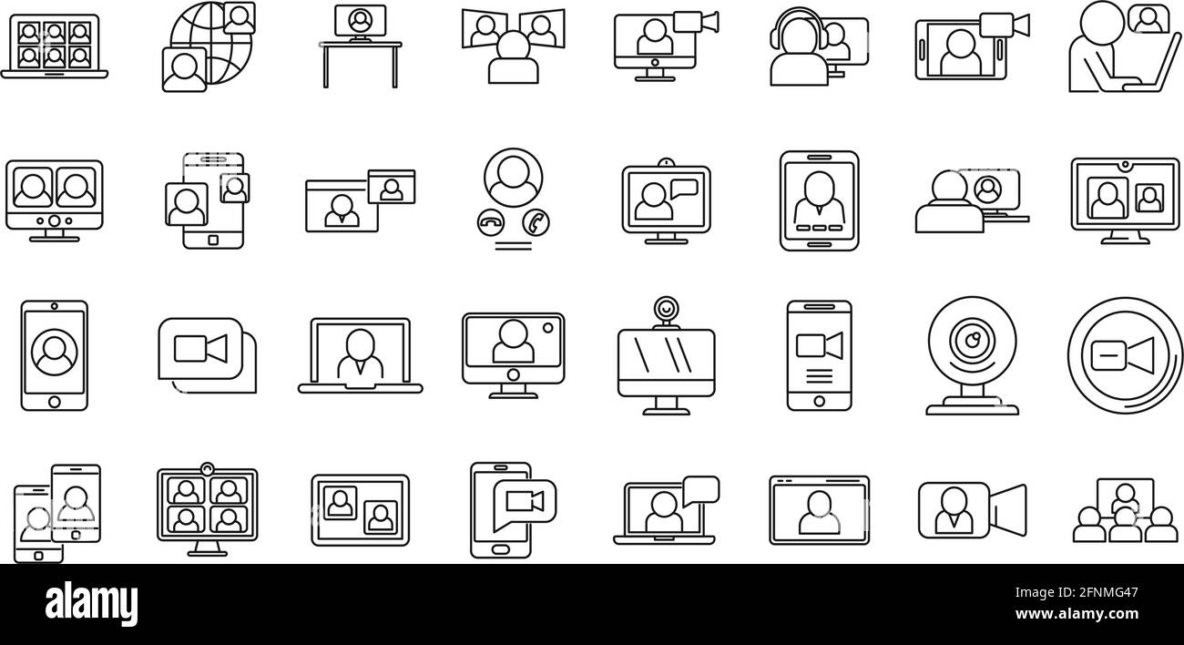 Video call happy man Cut Out Stock Images & Pictures - Alamy