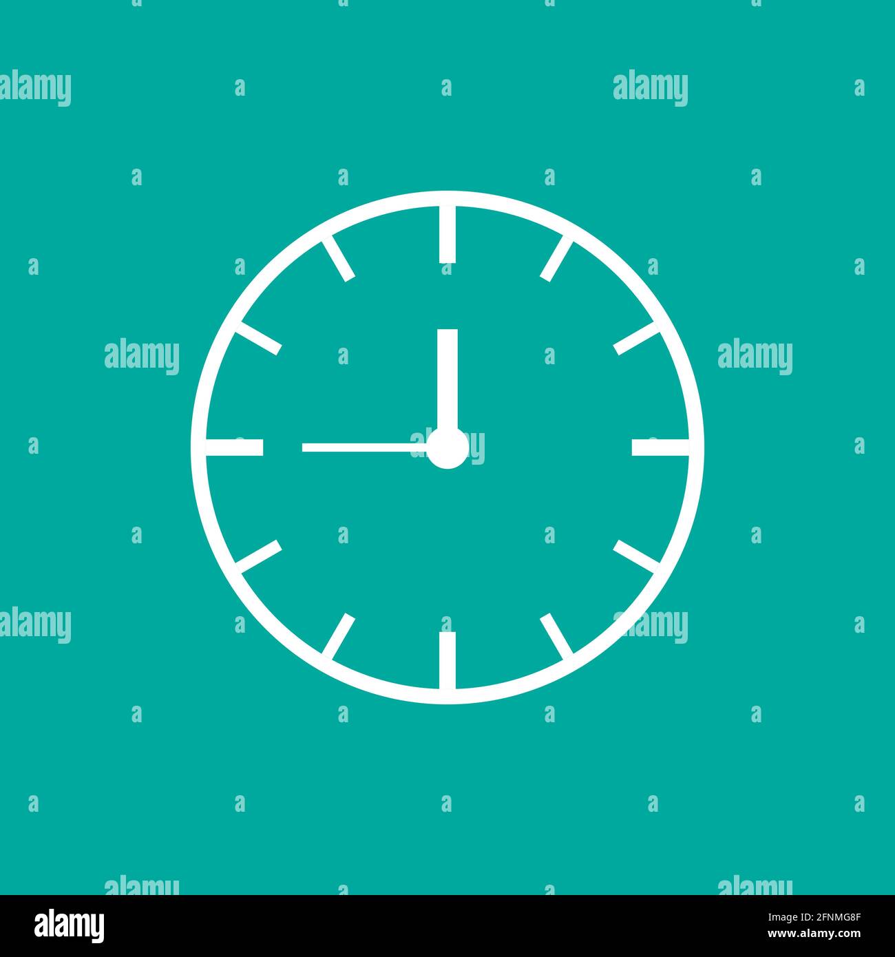 Timeline vector clock icon flat hi-res stock photography and images - Alamy