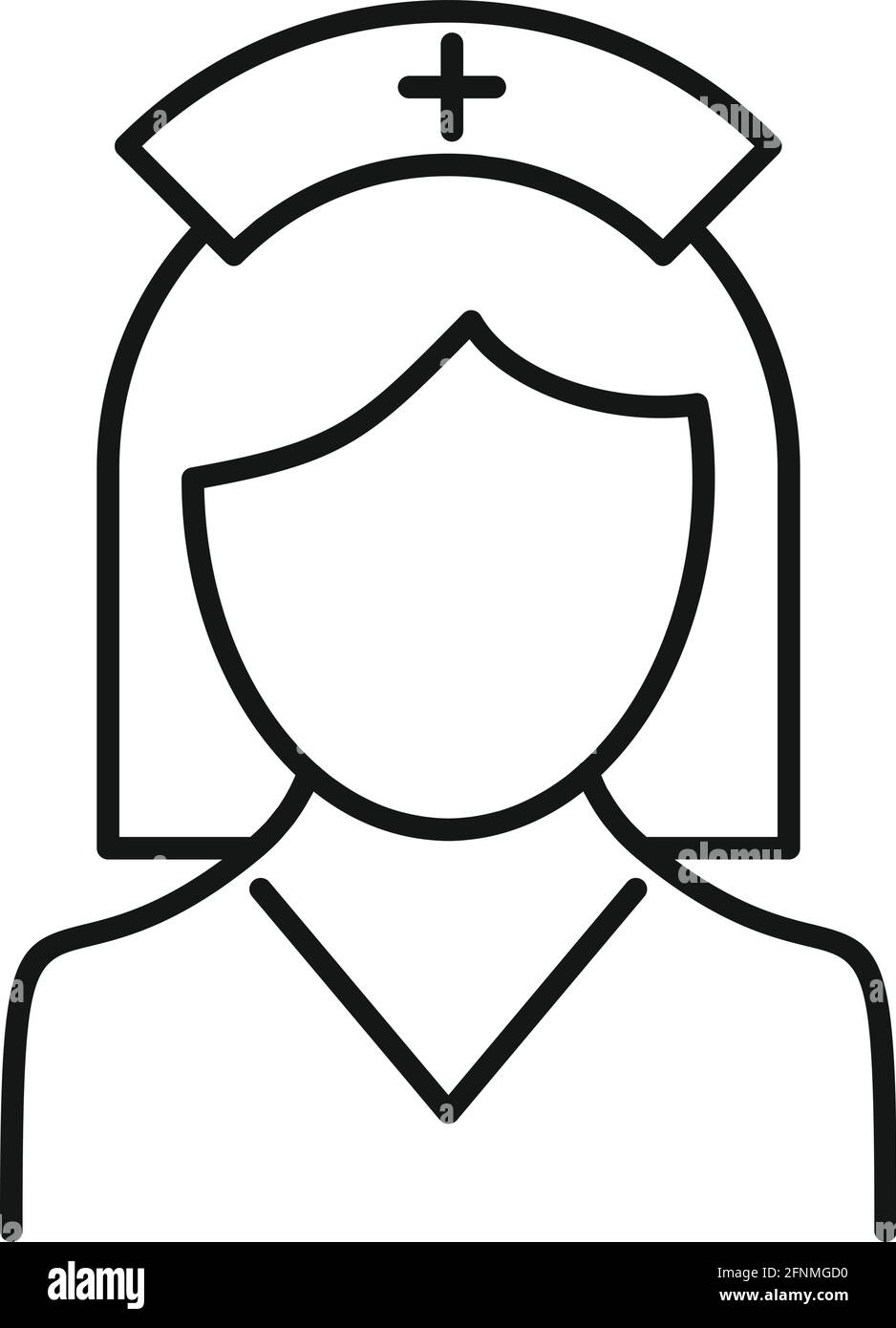 Nurse lady icon, outline style Stock Vector Image & Art - Alamy