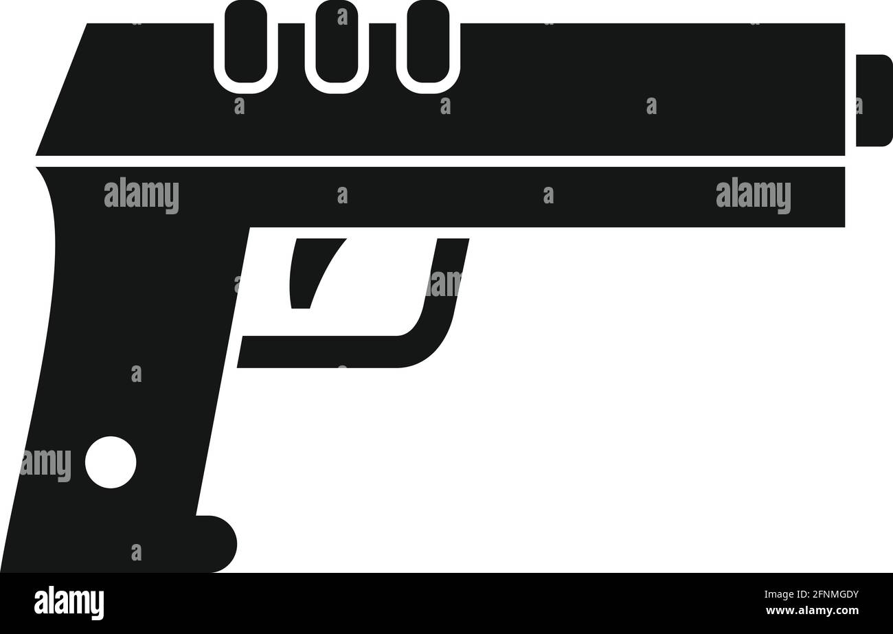 Steel revolver icon simple Cut Out Stock Images & Pictures - Alamy