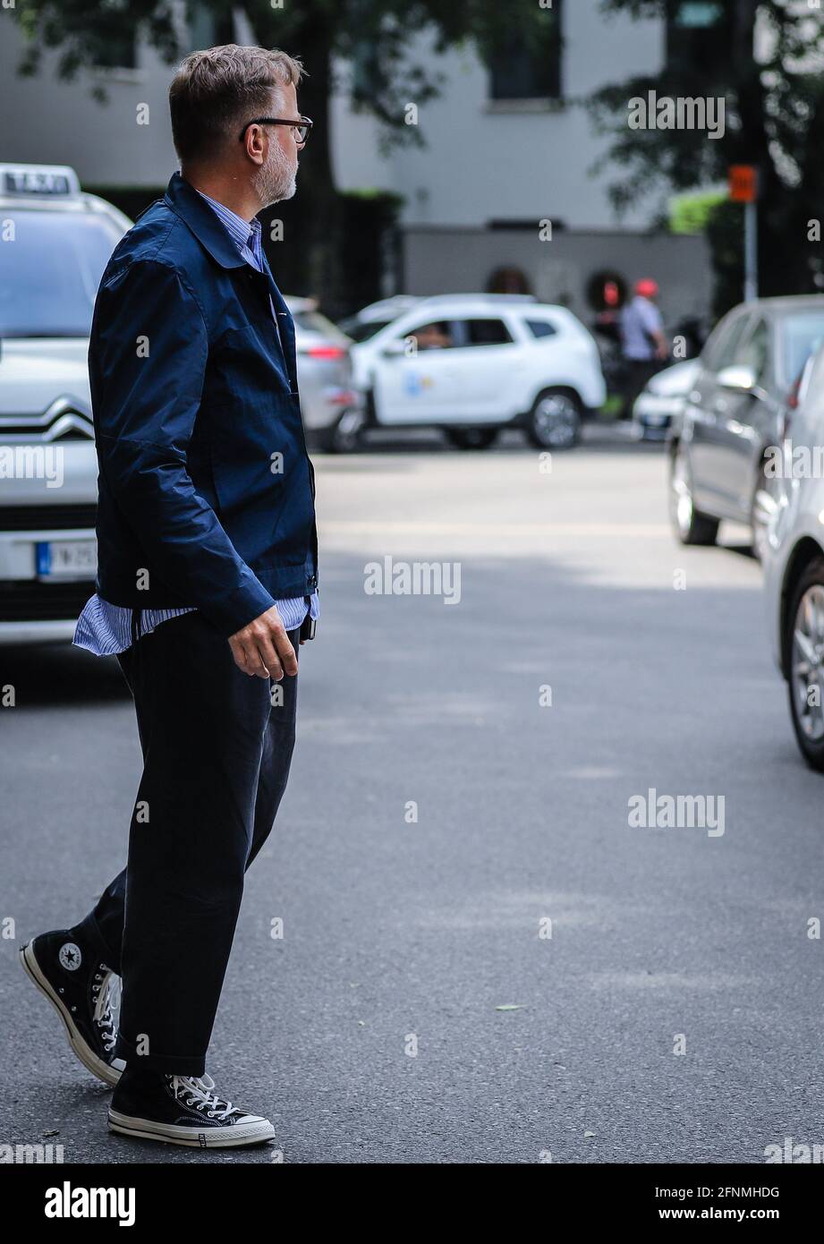 MILAN, Italy- June 15 2019: Bruce Pask on the street in Milan Stock ...