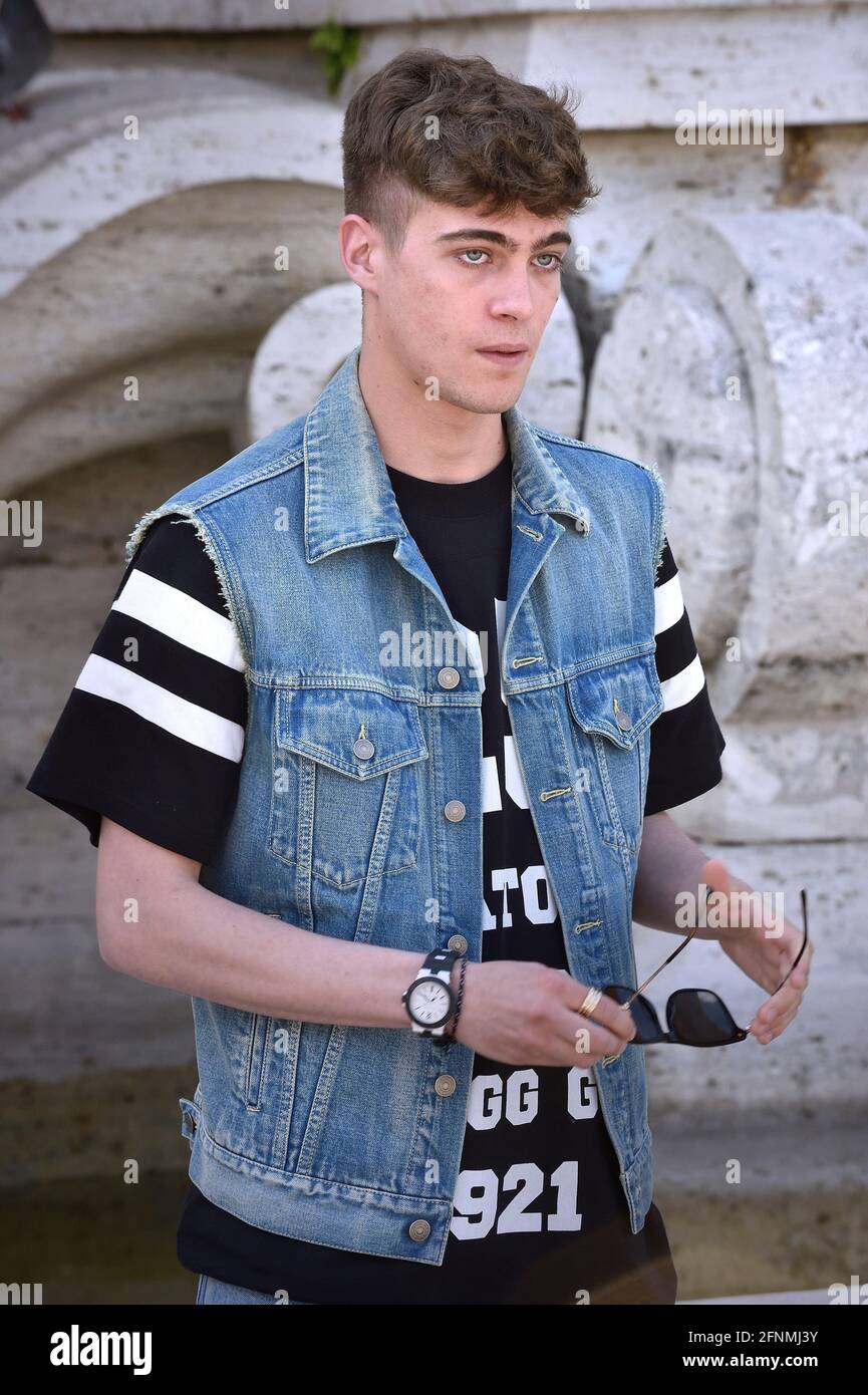 Rome, Italien. 17th May, 2021. The Italian actor Lorenzo Zurzolo poses ...