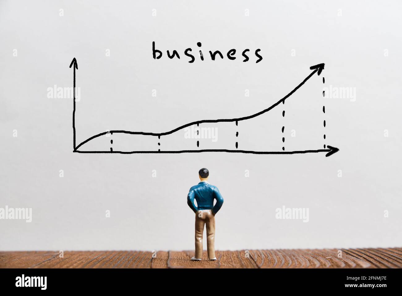 Business development and growth concept on graph with arrow and ...