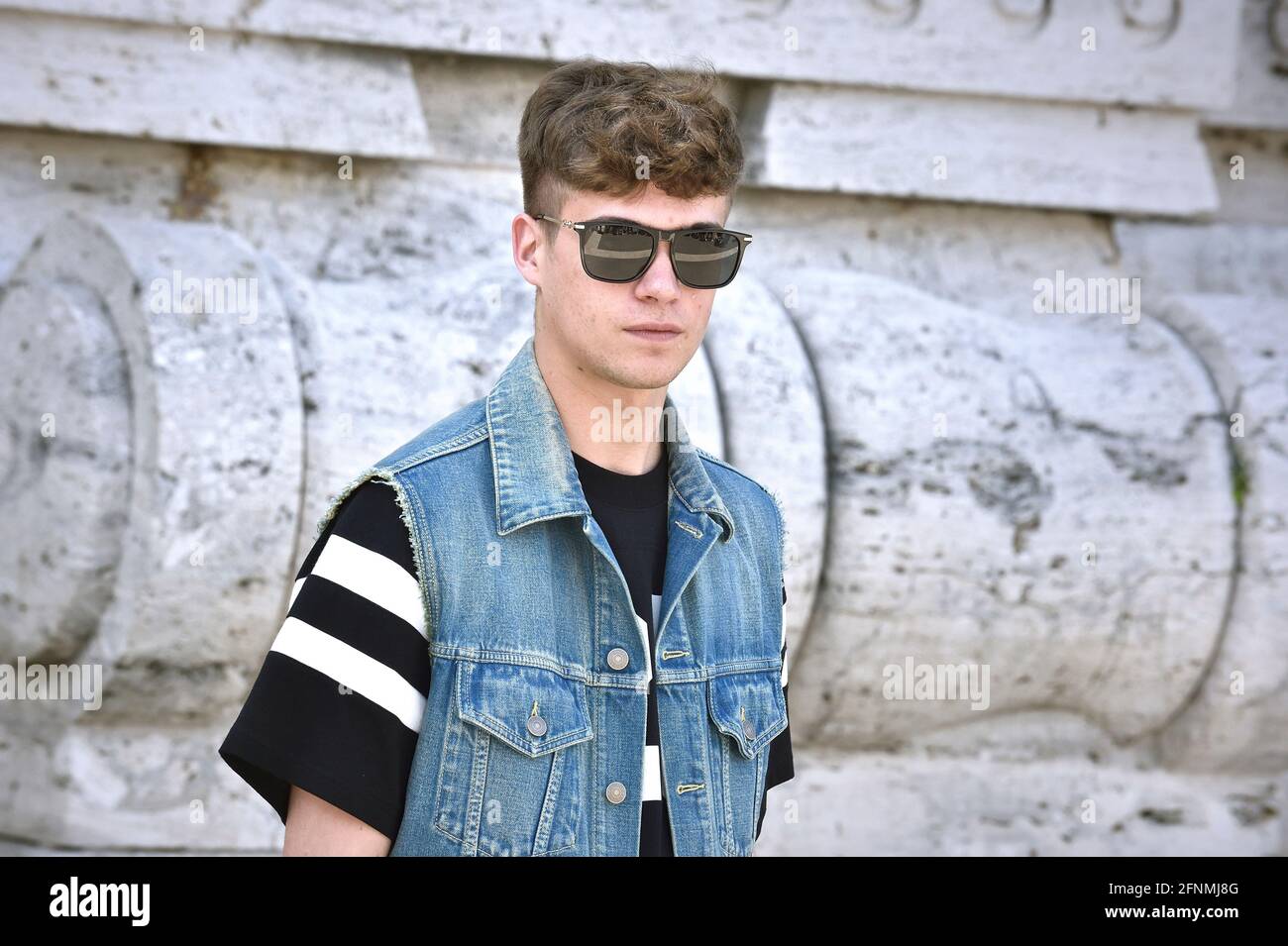 Rome, Italien. 17th May, 2021. The Italian actor Lorenzo Zurzolo poses ...