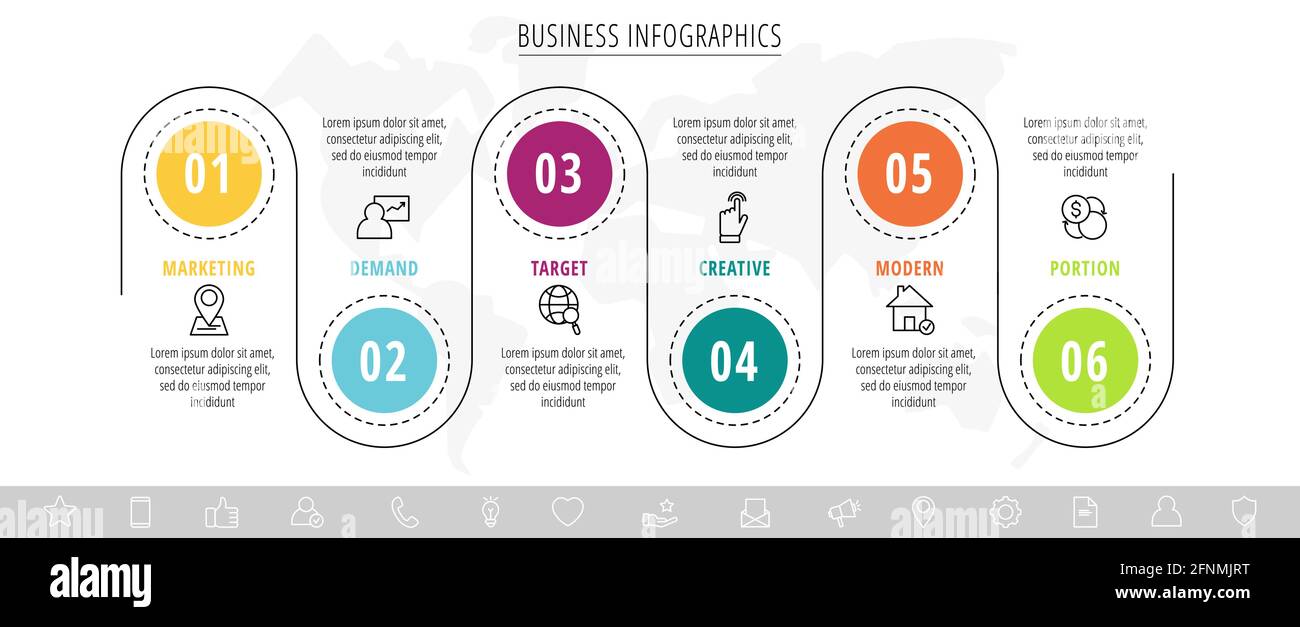 6 lines infographic hi-res stock photography and images - Alamy