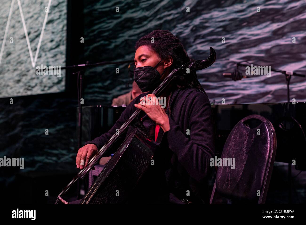New York, United States. 17th May, 2021. Tomeka Reid played cello ...