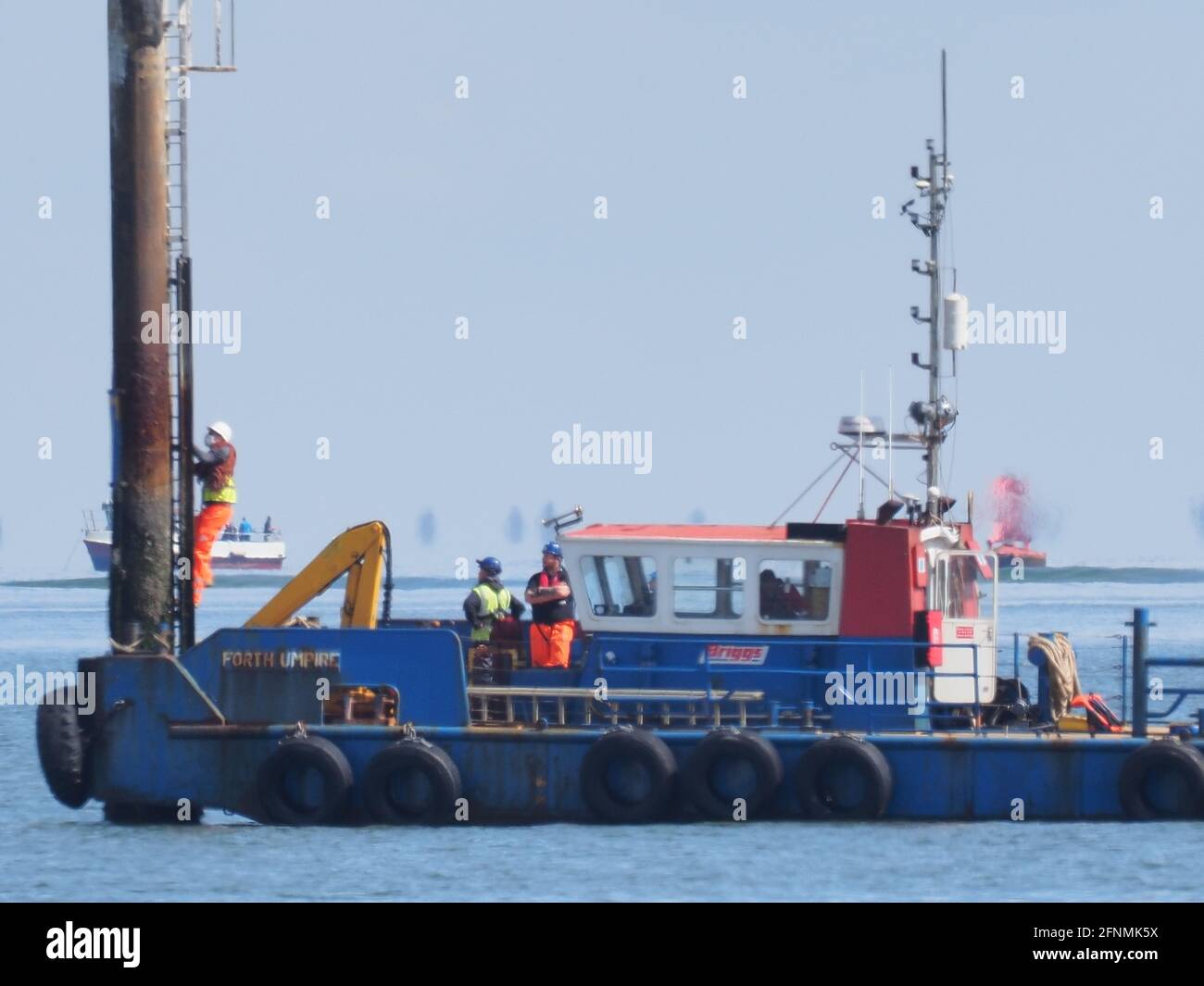 Sheerness, Kent, UK. 18th May, 2021. Vessel 'Forth Umpire' performs ...