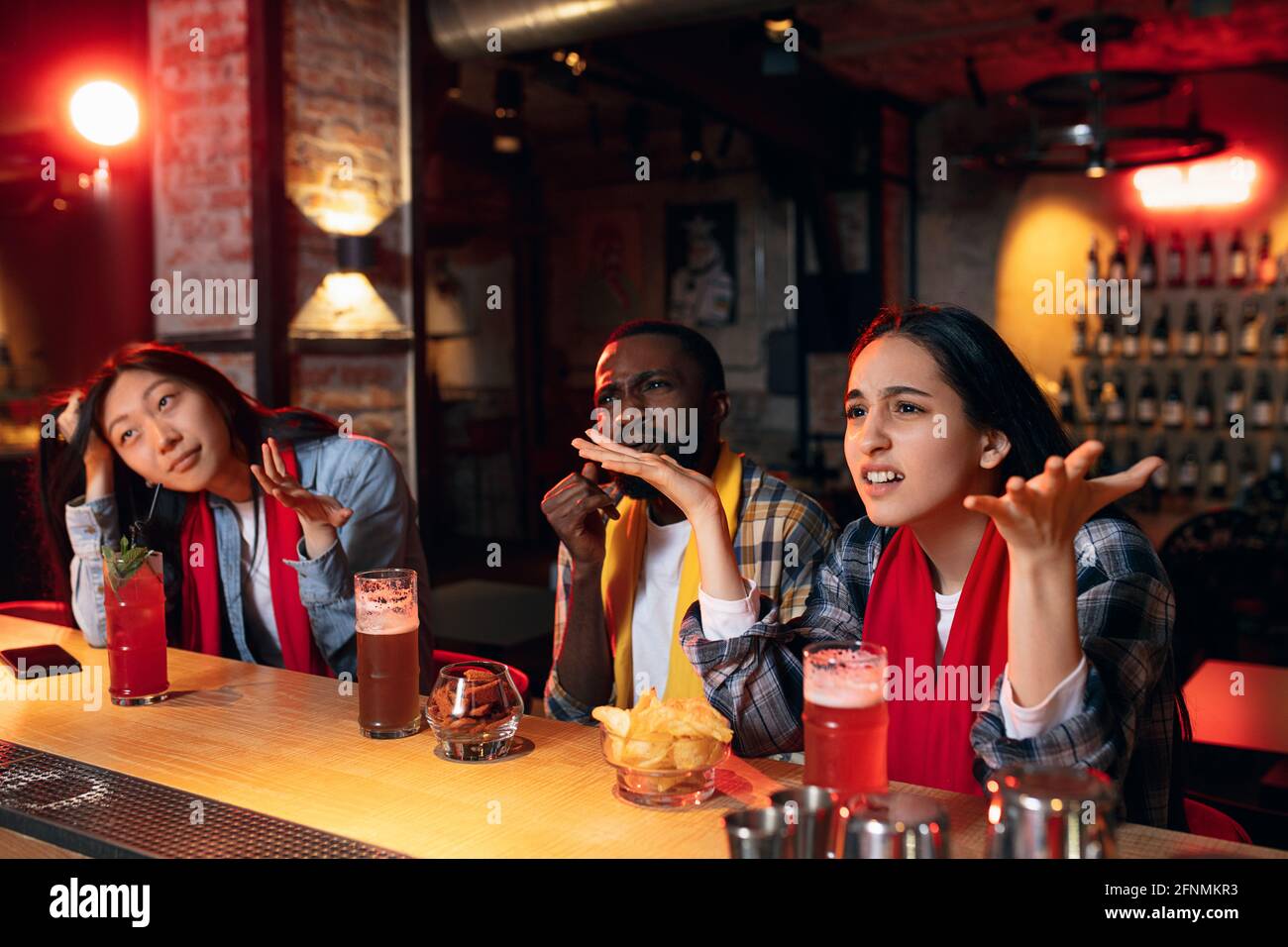 Group of friends watching sport match together. Concept of friendship ...