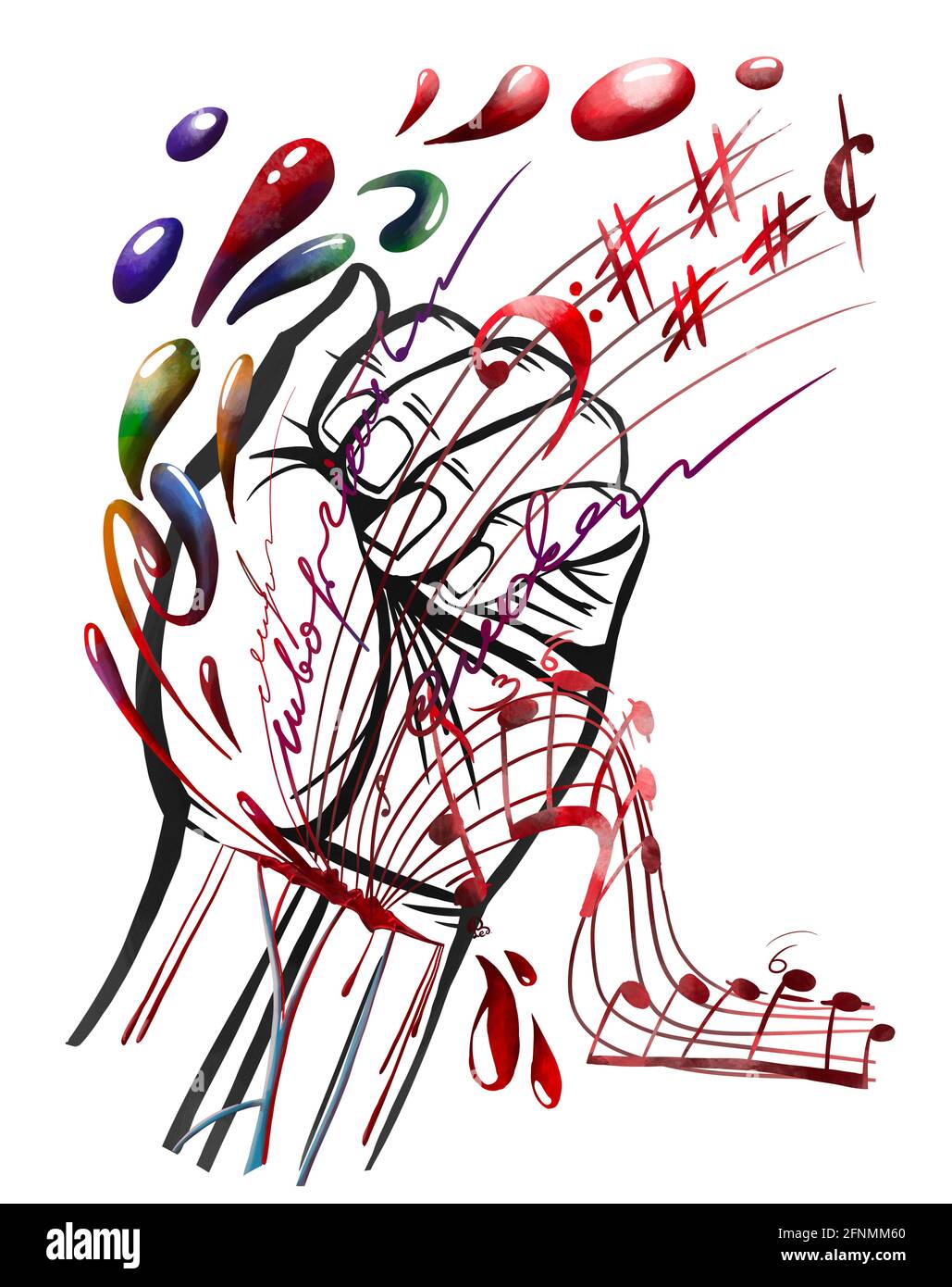 Hand drawn digital painting Cut Out Stock Images & Pictures - Alamy