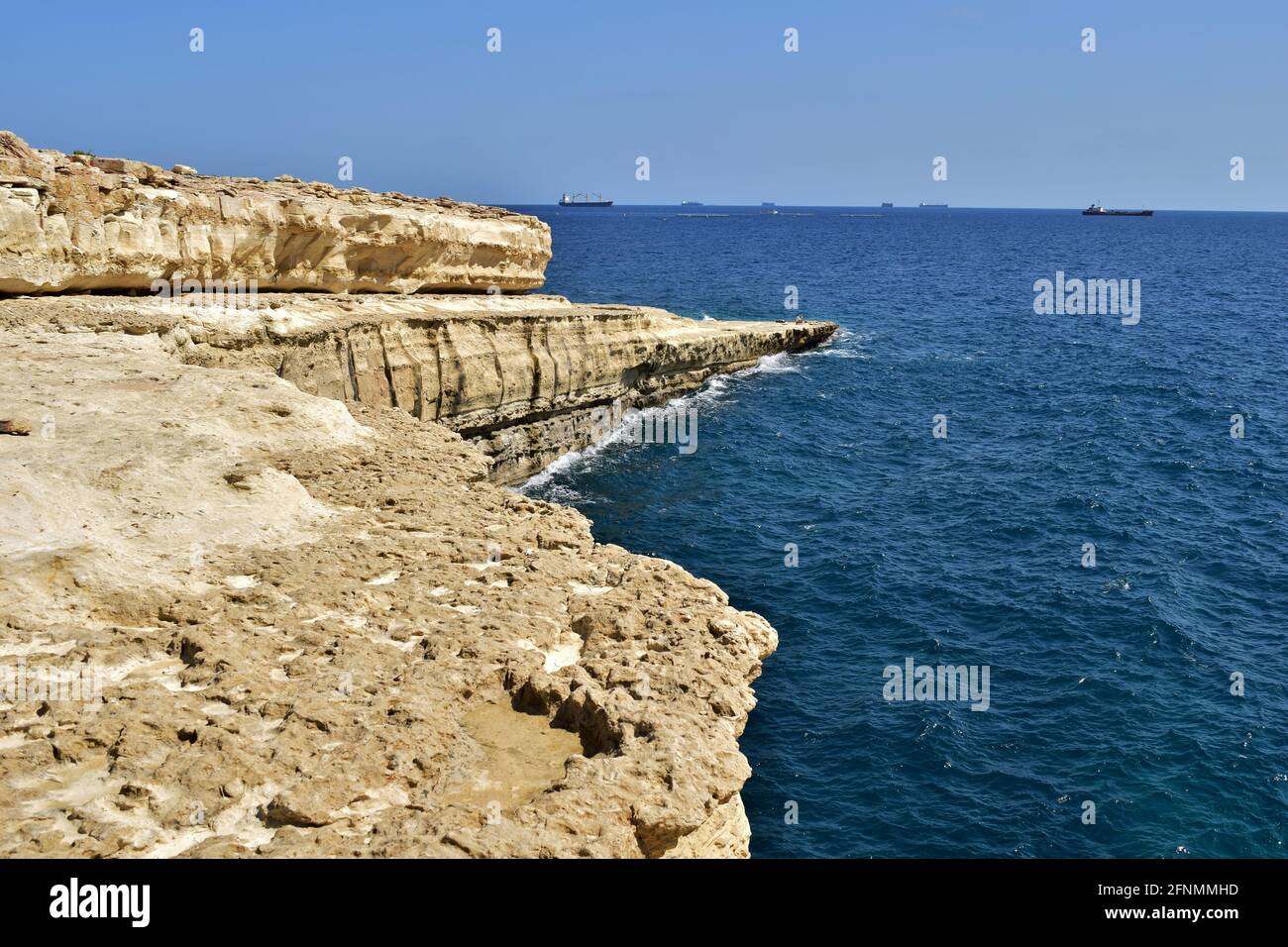 DELIMARA, MARSAXLOKK, MALTA - Sep 15, 2015: Photo of the southern ...