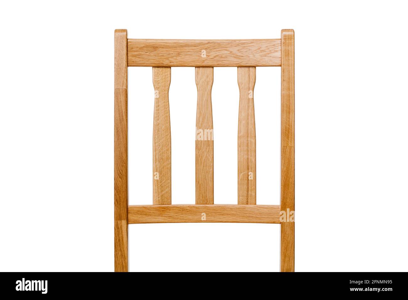 The back of a wooden chair with a texture made of natural oak is not ...