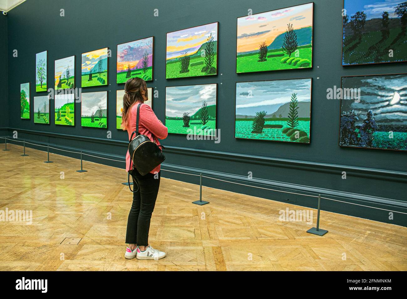 LONDON 18 May 2021. The preview of "David Hockney: The Arrival of ...