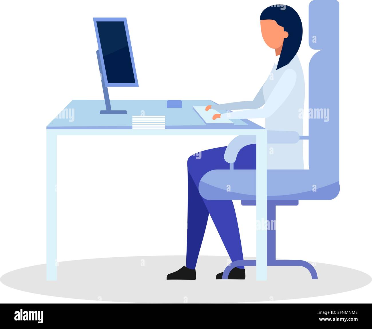 Cartoon Doctor Computer Desk High Resolution Stock Photography and ...