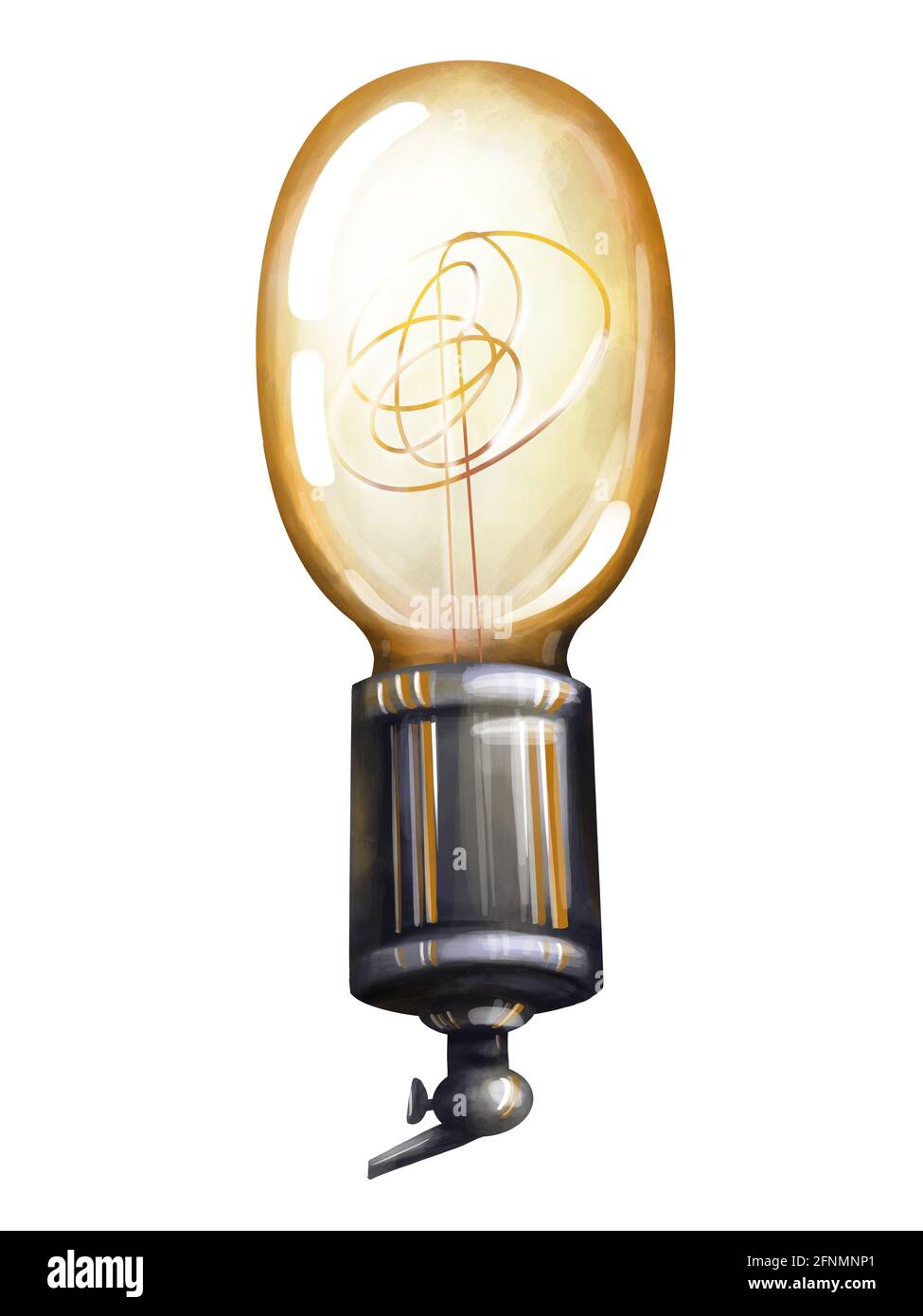 Bulb digital art illustration Stock Photo - Alamy