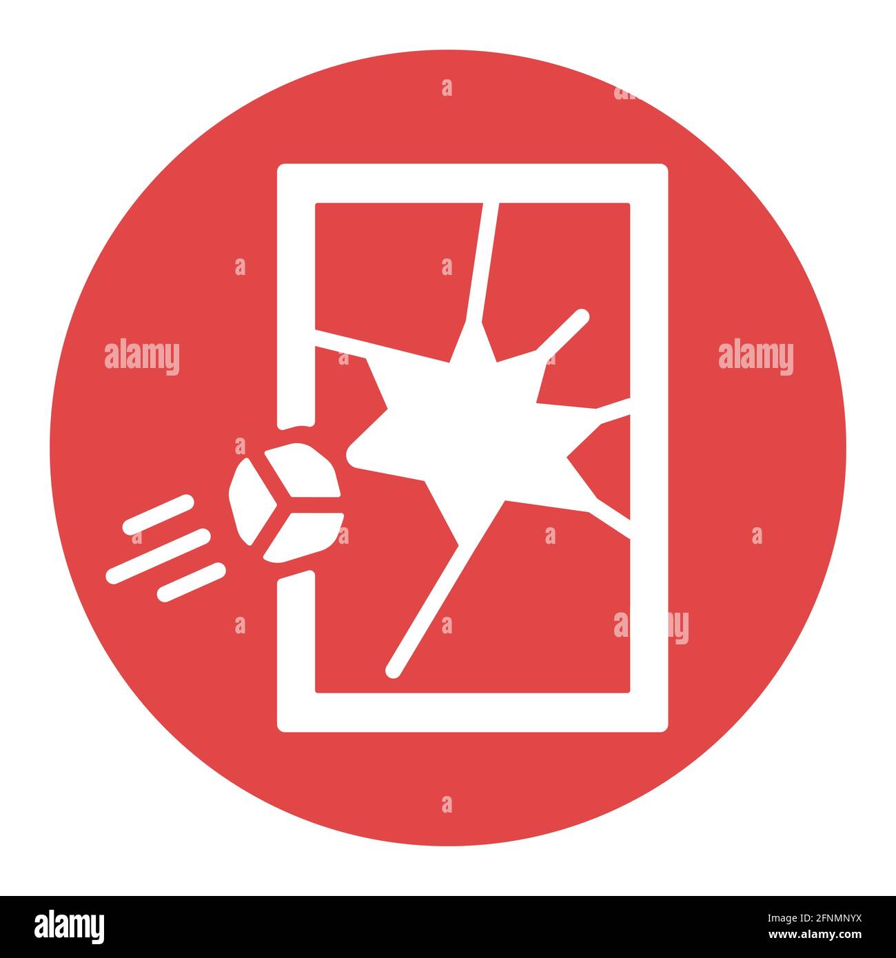 Broken store vector white glyph icon. Broken windows and facades of ...