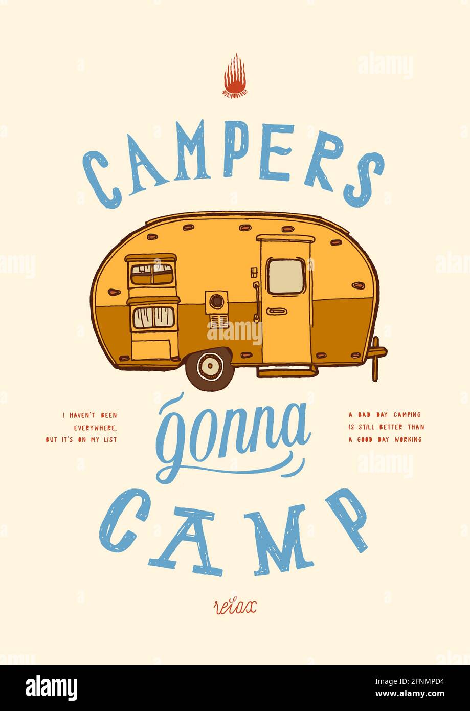 Vintage campers Stock Vector Images - Alamy