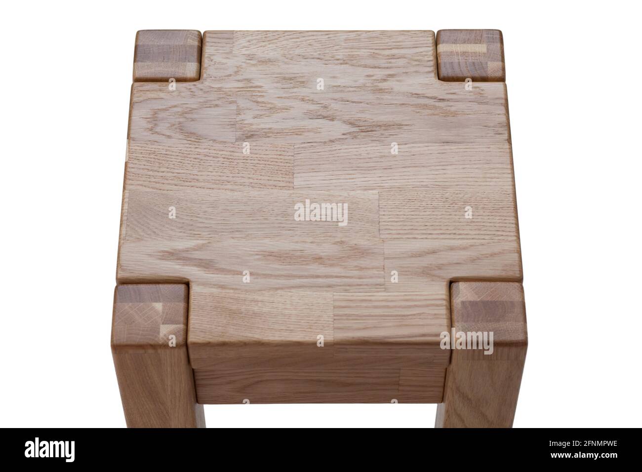 Oak stool seat, top view. Kitchen chairs made of wood Stock Photo - Alamy