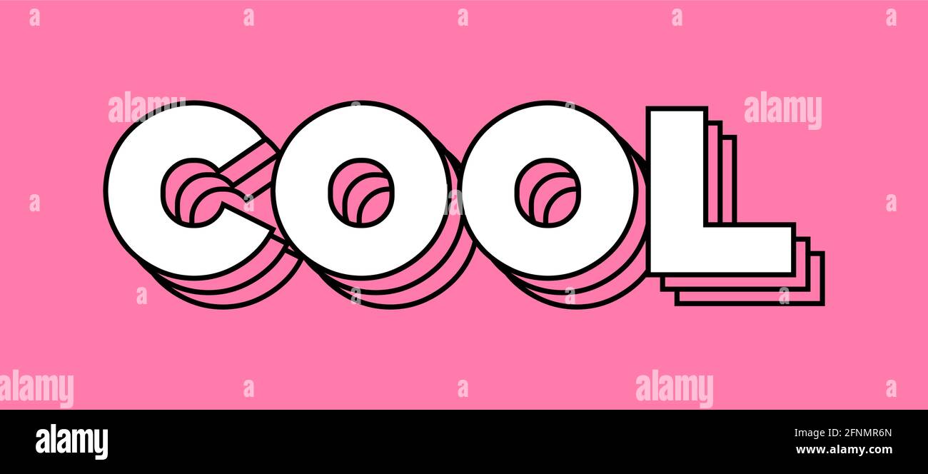 Cool modern white on pink bold typography print design Stock Vector ...