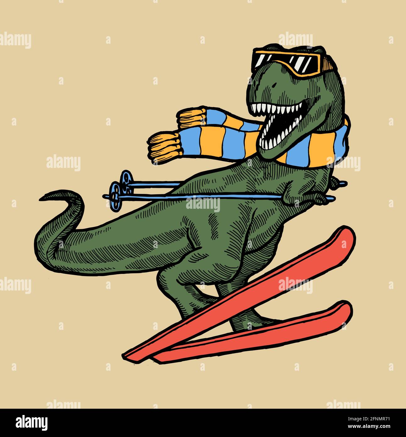 Dinosaur snow Stock Vector Images - Alamy