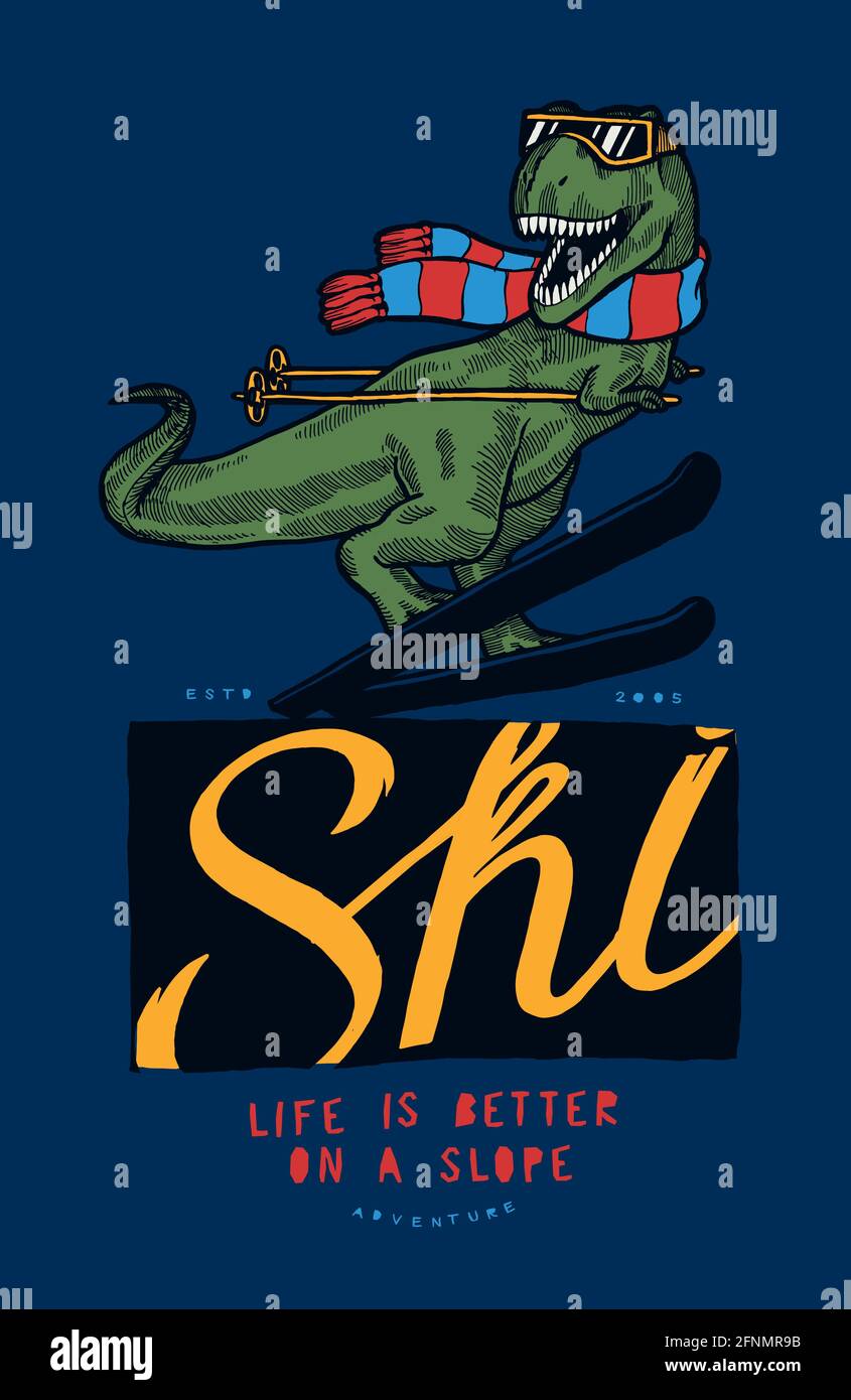 Dinosaur snow Stock Vector Images - Alamy