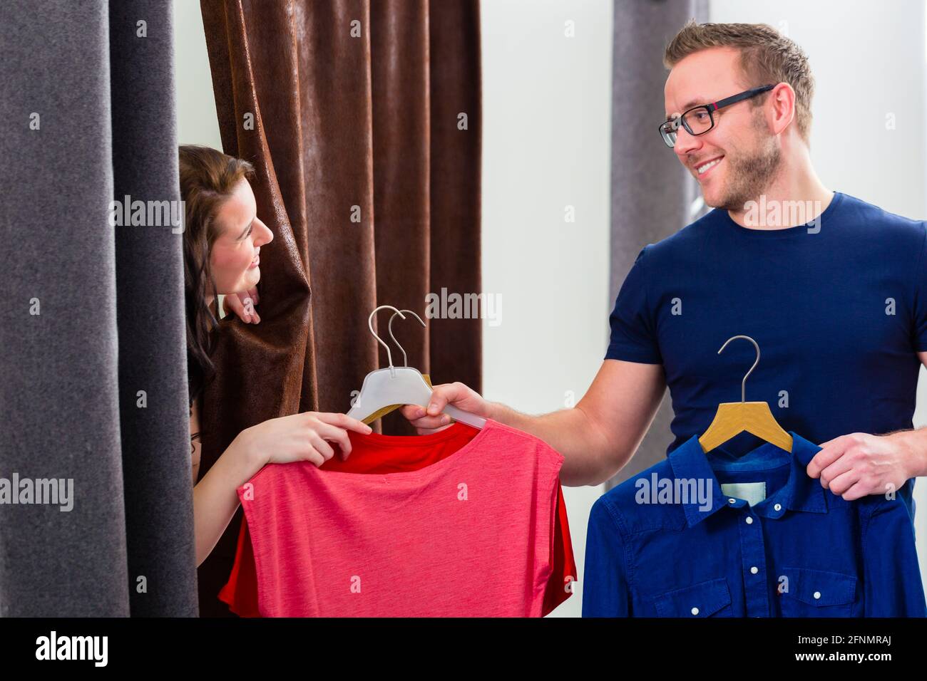 Clothes shop fitting room hi-res stock photography and images - Alamy