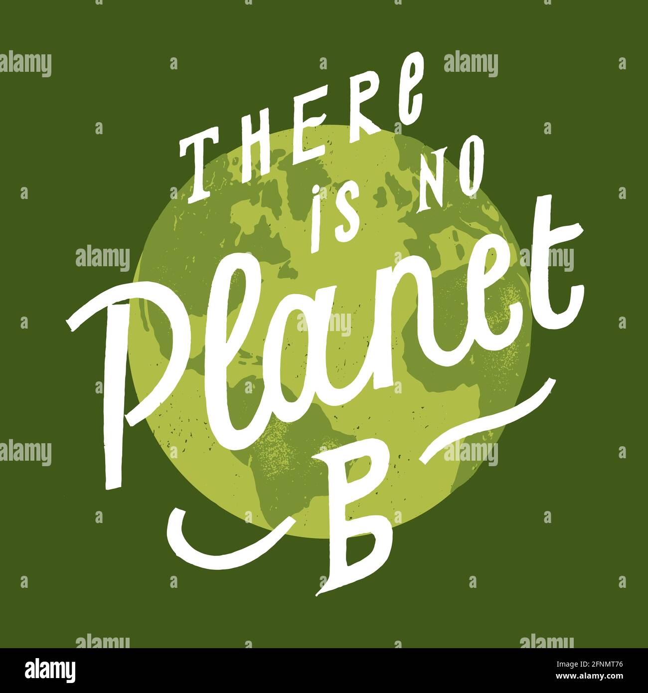 There is no planet B - vintage typography earth day poster Stock Vector ...