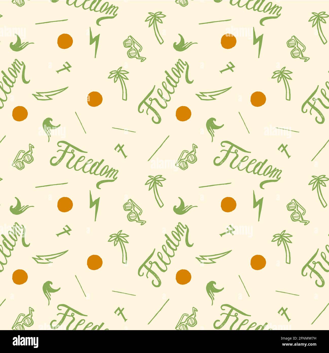 Tropical freedom vintage typography pattern Stock Vector Image & Art ...