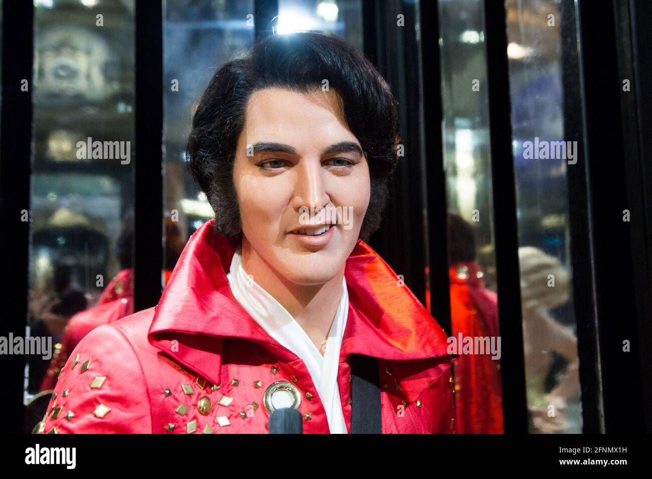 Paris, France. 18th May 2021. Singer Elvis Presley new wax sculpture at ...
