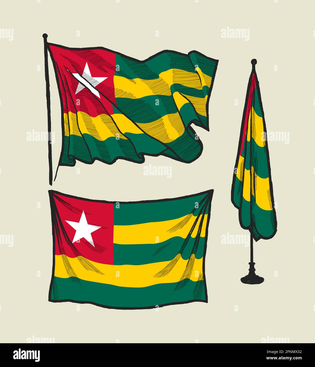 Flag vector nation togo lome Stock Vector Images - Alamy