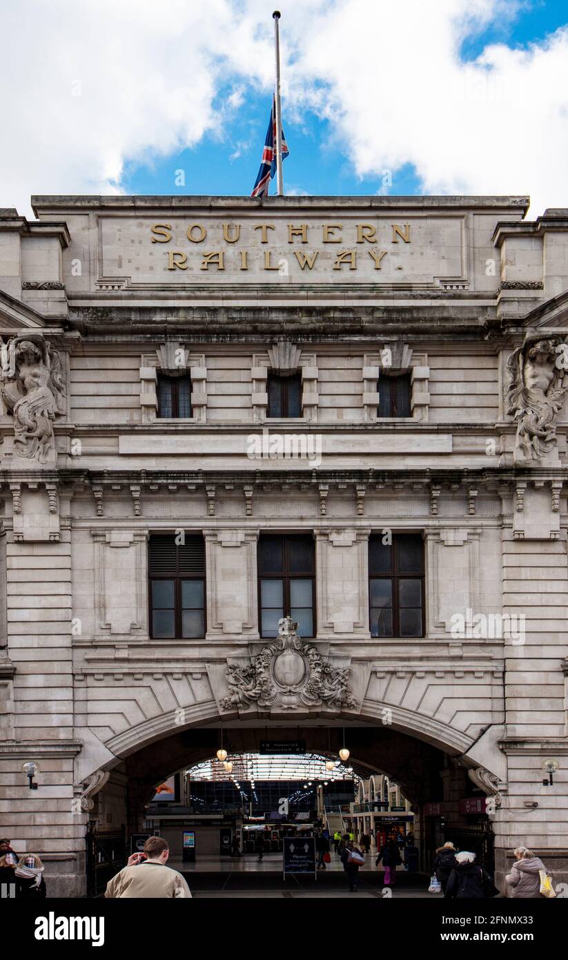The Southern Railway building at London Victoria; designed by Charles ...