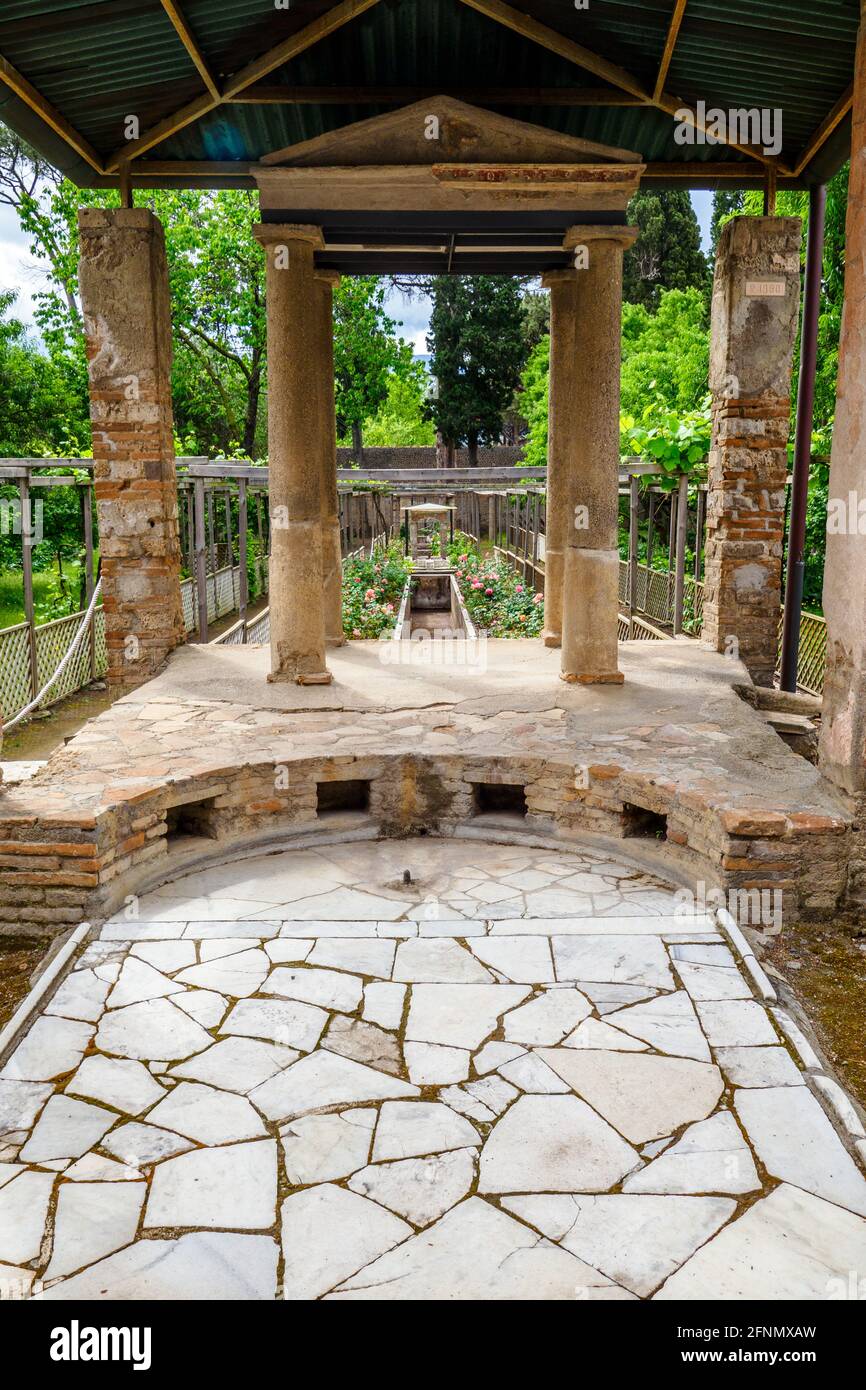 Small tetrastyle temple built over a nymphaeum dedicated to Diana and ...
