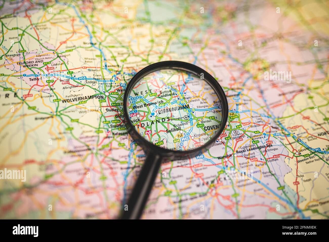 Map of birmingham uk hi-res stock photography and images - Alamy