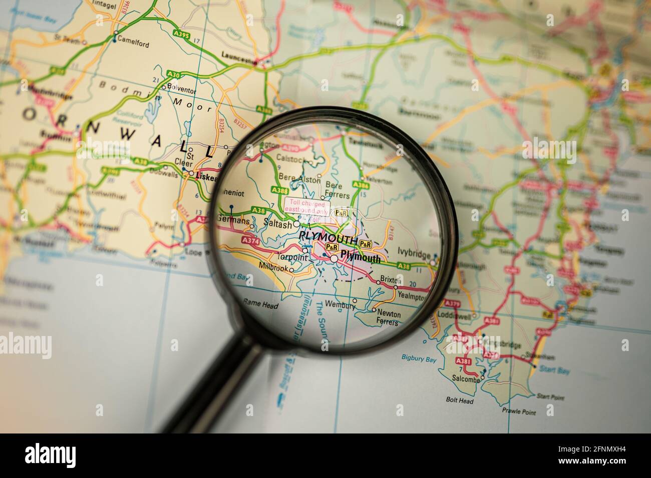 Plymouth uk map hi-res stock photography and images - Alamy