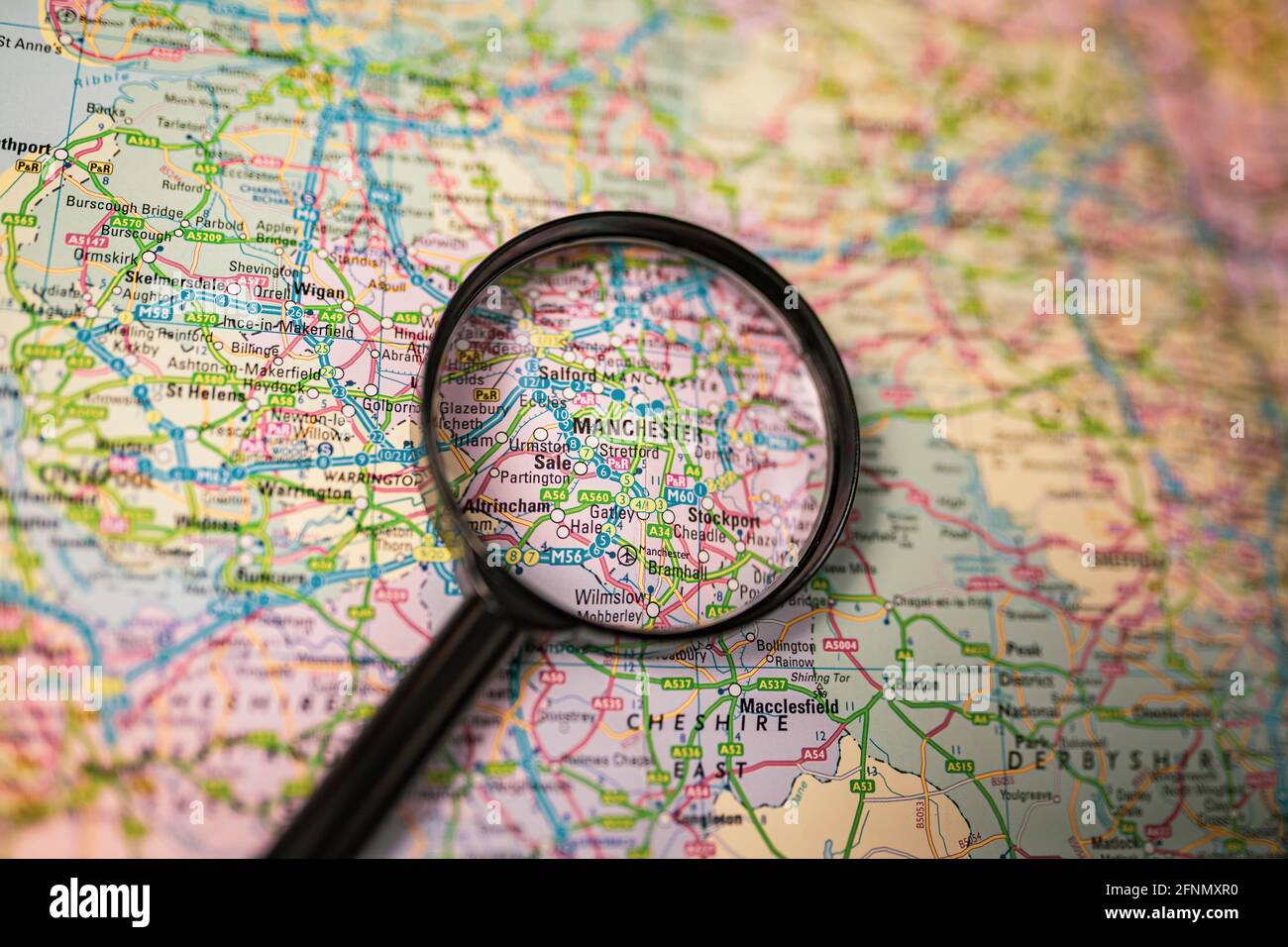 Manchester map hi-res stock photography and images - Alamy